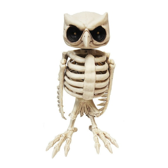 Halloween Express 14" Animated Owl Skeleton Halloween Decoration – Your ...