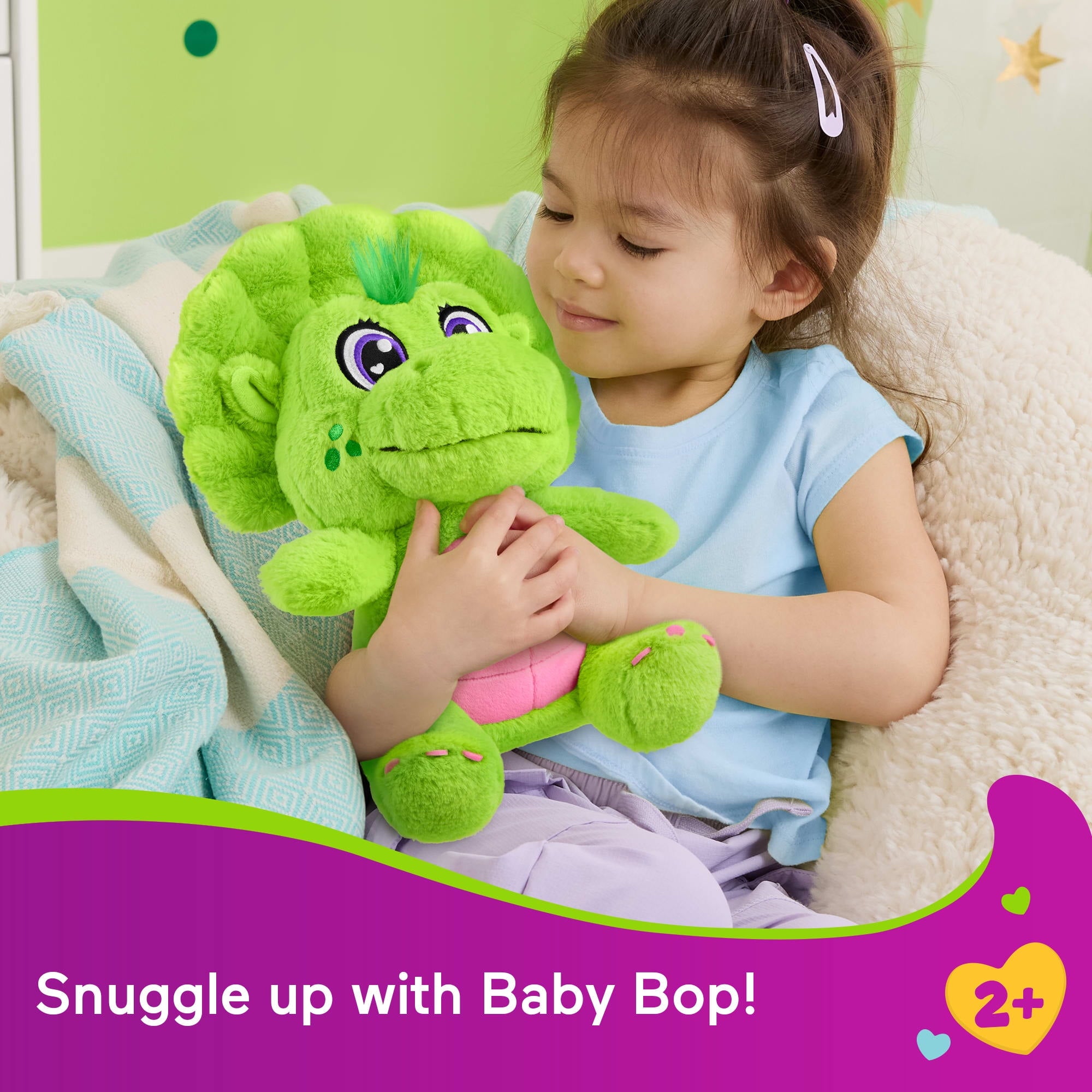 Fisher-Price Barney’s World Baby Bop Plush, 12-inch Figure, Soft & Cud ...